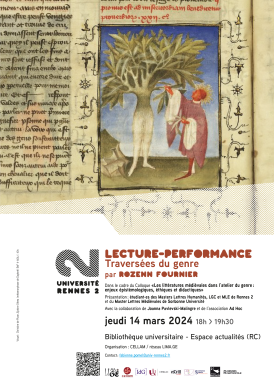 Lecture - Performance | Traversée des genres | Bibliothèques Rennes 2